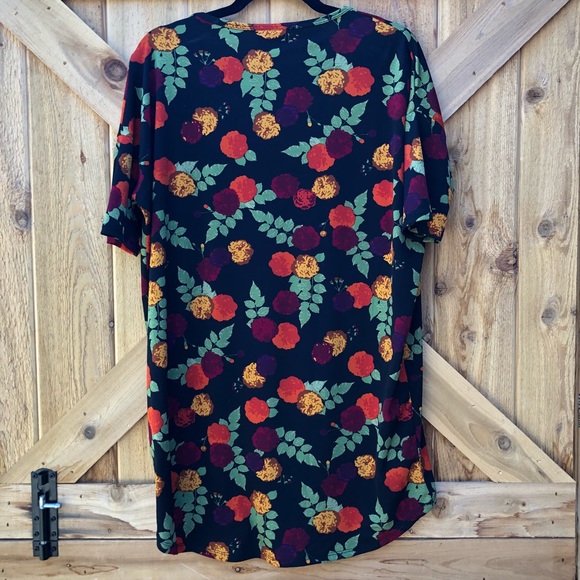 LuLaRoe | Tops | Lularoe Black Rose Irma Slinky Material Size Xs | Poshmark